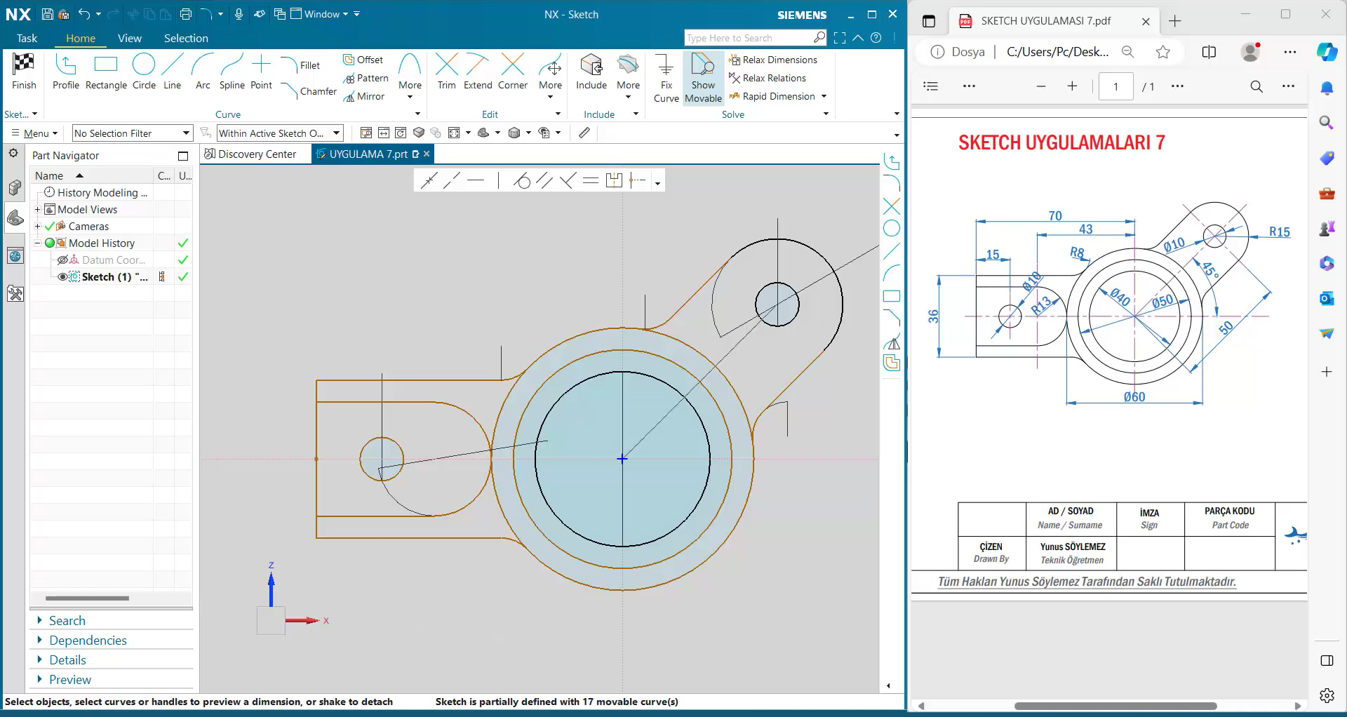 Siemens NX 2212 CAD | Sanal Öğretim