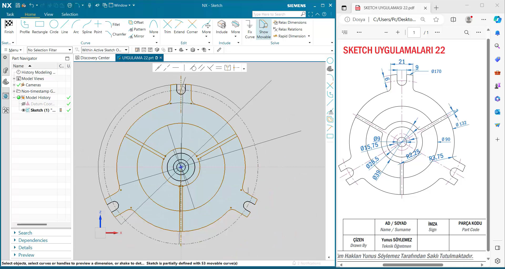 Siemens NX 2212 CAD | Sanal Öğretim
